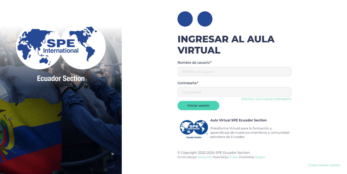 Instrucciones para el Registro al Aula Virtual SPE Ecuador Section ...
